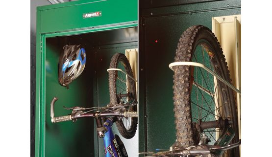 Vertical bike locker